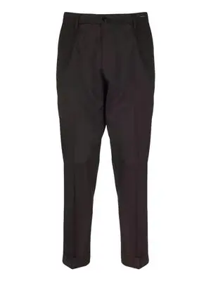 MICHAEL COAL Pleated Turn-up Trousers
