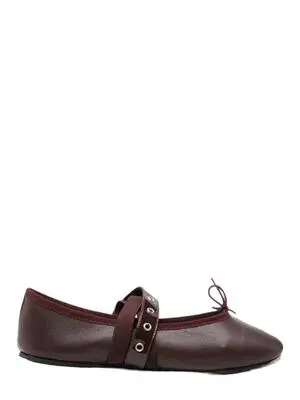 Repetto Buckle-strap Bow-detail Ballet Flats Red