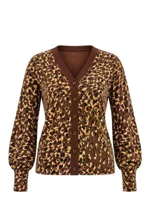 TWINSET Leopard-print V-neck Cardigan