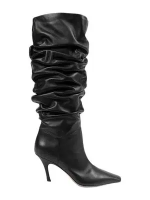 AMINA MUADDI Jamie Slouch Bootie 80 Black Nappa