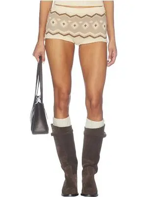 TULAROSA Tularosa Maralyn Fair Isle Short In Ivory.