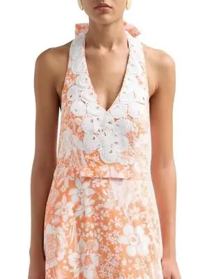 Lilly Pulitzer® Belinda Budding Romance Print Maxi Dress - Sunset Orange Budding