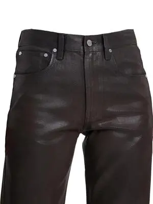 TWP Kent Coated Denim Straight-leg Jeans - Chocolate