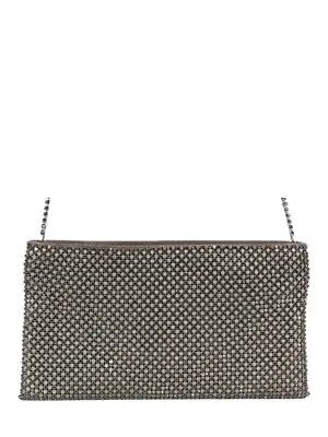 Benedetta Bruzziches La Petite Crystal-embellished Chain-strap Crossbody Bag Silver