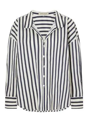 ANDRES OTALORA Un Tej Striped Cotton-poplin Shirt