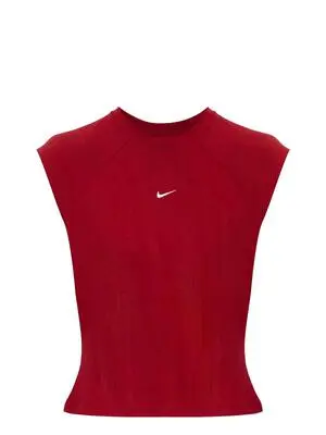 Nike Sportswear Chill-knit Tight Short-sleeve Ribbed Top - Red