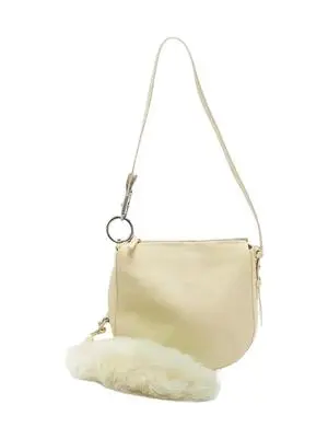 BURBERRY Small Knight Faux-fur Shoulder Bag