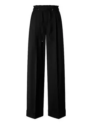 Bogner Elfy Virgin Wool Pleated Pants Black
