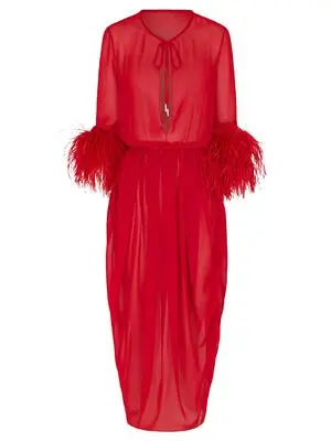 16Arlington Helene Midi Dress Red