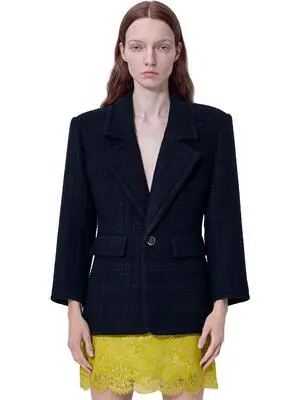 SAINT LAURENT Single-Breasted Jacket In Tweed
