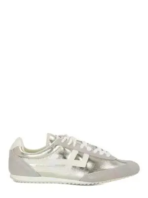 PRO-KEDS 1949 Racer 77 Metallic-leather Sneakers Silver