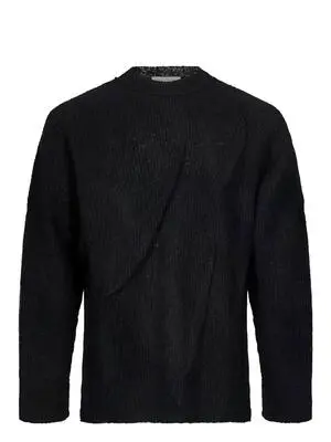 YOHJI YAMAMOTO Ribbed-knit Draped Sweater