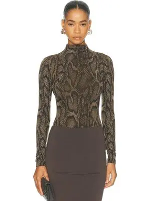 WOLFORD Shimmering Python String Bodysuit