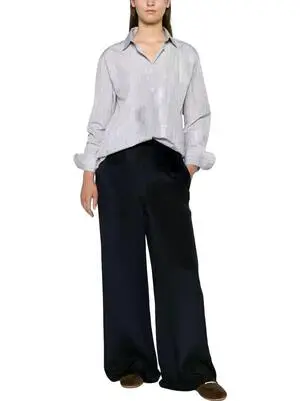 Max Mara Relaxed-fit Heavy Silk Trousers - Ultramarine Blue