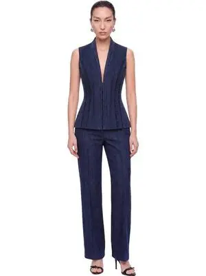 NOCTURNE Pinstripe Straight Leg Trousers