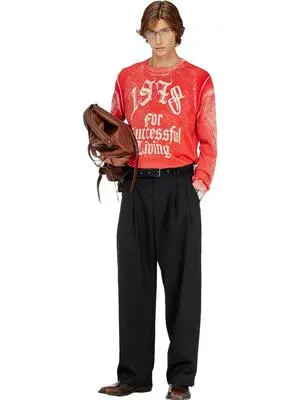 DIESEL® Jumper With Reverse Print - Red
