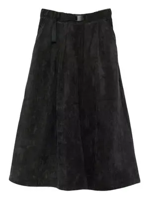 SNOW PEAK Corduroy Belted Skirt