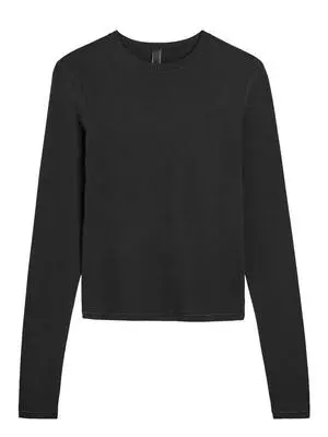 SKIMS SKIMS Cotton Long-Sleeves T-Shirt Black