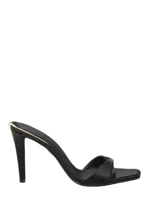 GIUSEPPE ZANOTTI Satin Heel Mules - Black