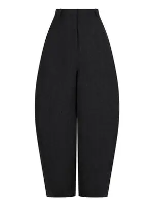 Balenciaga Pantalone Barrel In Lana Grey