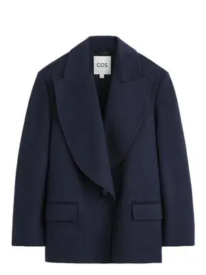 COS Tailored Draped Wool-blend Blazer