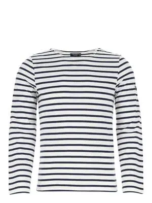 SAINT JAMES Saint James Modern Minquiers Mini Embroidered Cotton T-Shirt For Men
