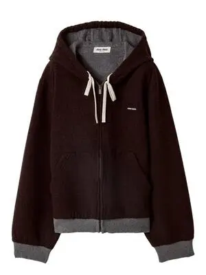 MIU MIU Washed Double Cashmere Blouson Jacket