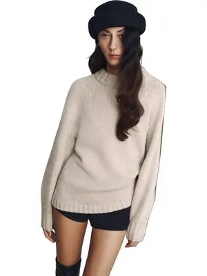 REFORMATION Addison Cashmere Crew Sweater Multi