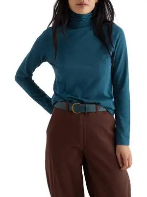 SEASALT CORNWALL Landing Organic Cotton Blend Roll Neck Top