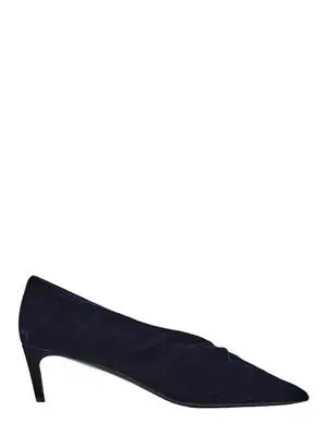 Khaite Miriam 50mm Velvet Pumps Midnight