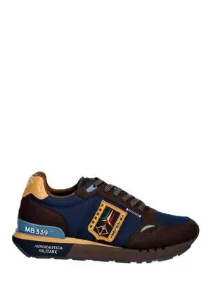 AERONAUTICA MILITARE Tricolor Arrows Logo-patch Panelled Sneakers