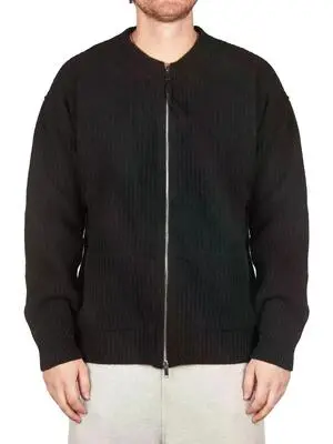 ALPHA STUDIO Ribbed-knit Zip-up Cardigan