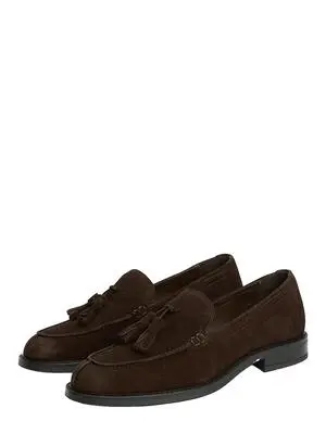 Tommy Hilfiger Men's Suede Tassel Loafer - Chocolate