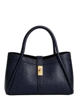 BETSY & FLOSS Adria Leather Handbag -navy Blue