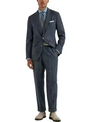 BRUNELLO CUCINELLI Checked Wool-blend Suit