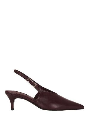 ANINE BING Anine Bing Nelly Buckle Slingback Pump In Brown.