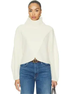 SIMKHAI Simkhai Orlienne Long Sleeve Turtleneck In White.
