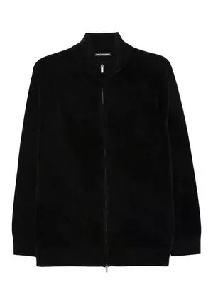 DANIELE ALESSANDRINI Zip-up Ribbed-trim Cardigan