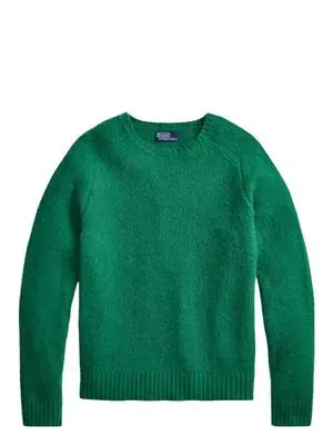 Polo Ralph Lauren Elbow-patch Crew-neck Sweater Green