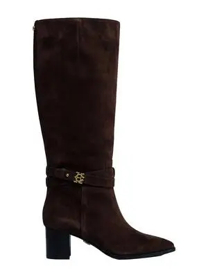 HOLLAND COOPER Marlborough Mid Heel Knee Boot Suede