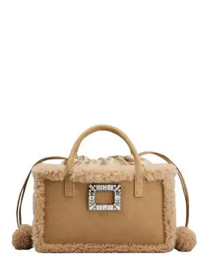 ROGER VIVIER Roger Vivier Viv Skate Shearling Tote Bag