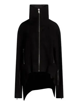 RICK OWENS Minimalist Wool Zip-up Jacket 