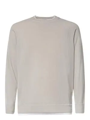 ELEVENTY Eleventy Crewneck Raglan-Sleeved Tipped-Trim Jumper