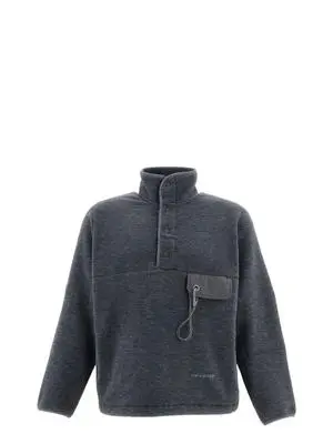AND WANDER Fleece-knit Panelled Sweatshirt - Grey