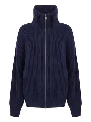Soeur Soeur Jasper Zip Knitted Jacket Navy Blue