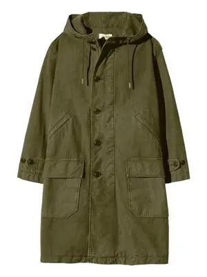 NILI LOTAN Hooded Multi-pocket Long Parka