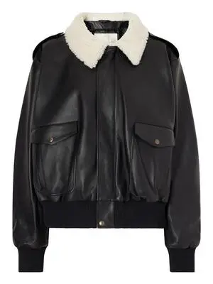 GIULIVA HERITAGE Shearling-trimmed Leather Jacket