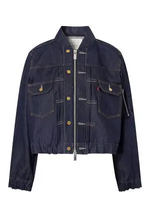 SACAI Washed Denim Bomber Jacket