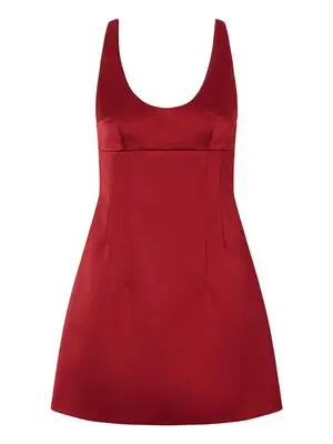EMILIA WICKSTEAD Darted Duchess-satin Mini Dress