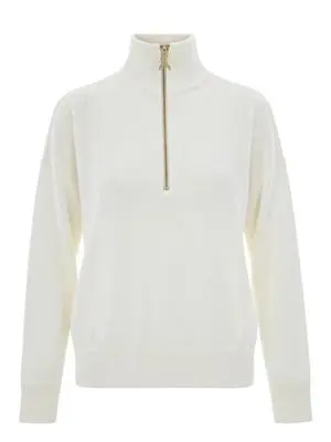 PATRIZIA PEPE Patrizia Pepe Zip-Up Collar High Neck Pullover